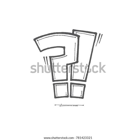 Vektor Stok Question Mark Exclamation Point Vector Illustration Tanpa Royalti 781423321