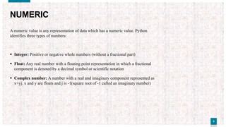 Presentation On Python Data Type Pptx