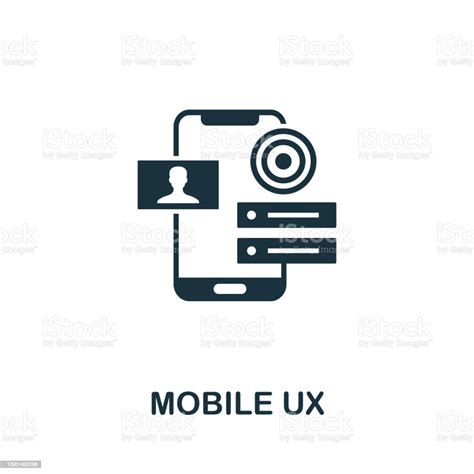 모바일 Ux 아이콘입니다 앱 개발 컬렉션의 간단한 요소 템플릿 인포 그래픽 등을위한 채워진 모바일 Ux 아이콘 Performing Arts Event에 대한 스톡 벡터 아트