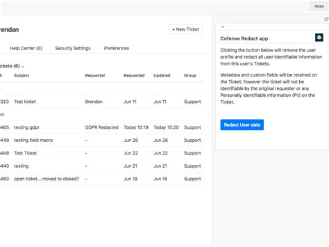 Gdpr Redaction App App Integration With Zendesk Support