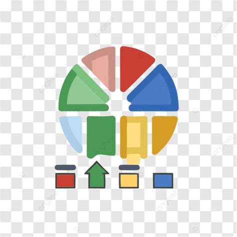 The Google Pie Chart With Colored Shapes Vector A Simplistic Colorful
