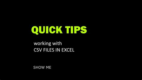 Working With Csv Comma Separated Value Files Youtube