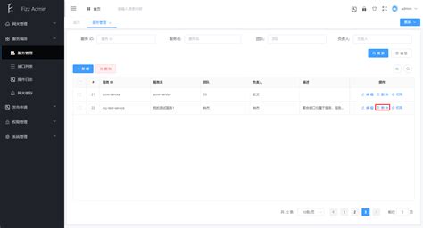 服务管理 Fizz Gateway