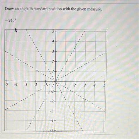 Solved Draw An Angle In Standard Position With The Given Chegg Com