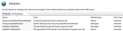 Aspnet Core Hosting Error Internal Server Error Handler Aspnetcore Has A Bad Module