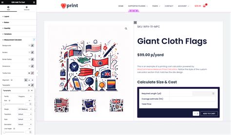 Elementor Connector For Measurement Price Calculator Documentation