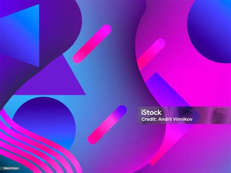 액체 모양 및 스타일 1980 년대에서에서 기하학적 개체 배경 그라데이션 텍스처입니다 바이올렛 색상입니다 벡터 일러스트 레이 션