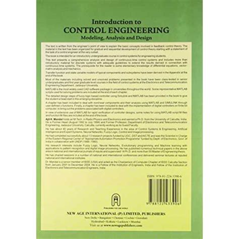 Introduction To Control Engineering Modeling Analysis And Design Old Edition Book Price In