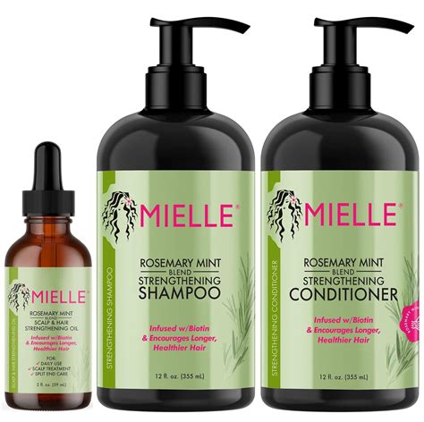 Mielle Organics Hair Strenghtening Bundle Oil Shampoo