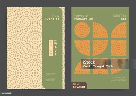 현대 미술 포스터 템플릿 세트 추상 모자이크 모양 일본 파도 선 세가이하 벡터 0명에 대한 스톡 벡터 아트 및 기타 이미지 0명 A4 용지 Seigaiha Istock
