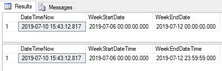 SQL Server Find Week Start And End DateTime CodeProject