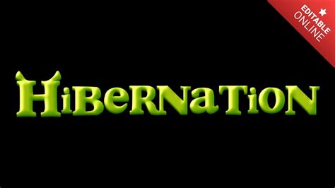 Hibernation Shrek Font Text Effect Generator