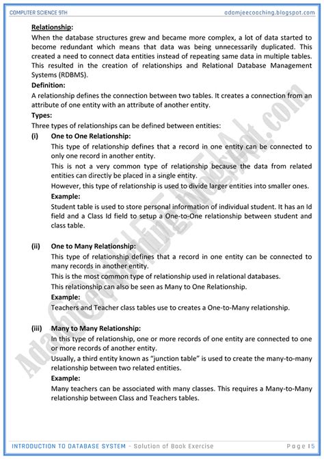 Adamjee Coaching Introduction To Database System Solution Of Book