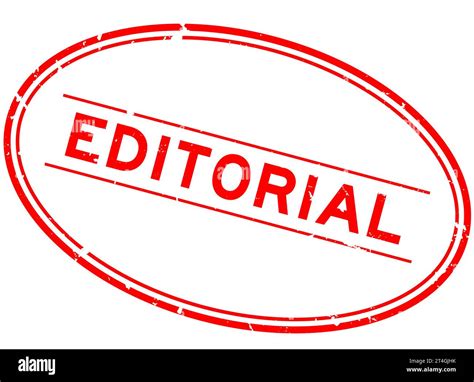 Grunge Red Editorial Word Oval Rubber Stamp In White Background Stock Vector Image And Art Alamy