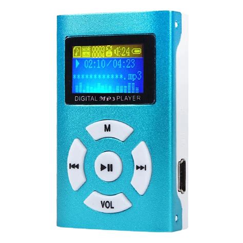 Aliexpress Com Buy USB Socket LCD Screen Mini MP3 Player 32GB Micro SD TF Blue From Reliable