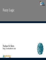 Fuzzy Logic Pdf Fuzzy Logic Tushar B Kute Tusharkute Fuzzy Logic Fuzzy Logic