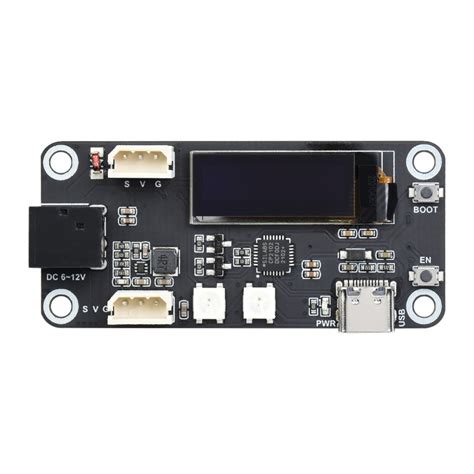 módulo de driver de servos série uart com placa esp32 usb c e oled