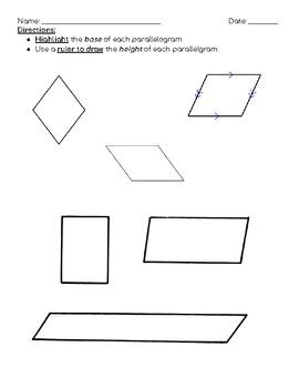 Parallelograms Identifying Base And Height By BreMat Teach TPT