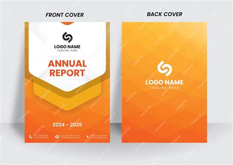 Premium Vector Orange Background Cover Annual Report