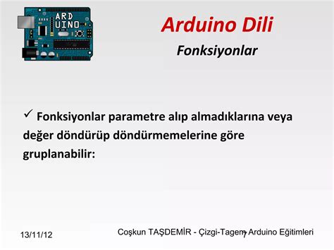 Arduino Eğitimleri 4 Arduino Programlama Dili 2 Ppt