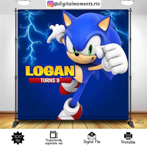 Sonic 8x8 Custom Backdrop Digital File Only Custom Backdrop Backdrops Printing Labels