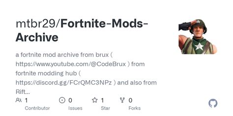 Github Mtbr Fortnite Mods Archive A Fortnite Mod Archive From Brux Https Youtube