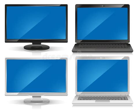 Desktop Computer Workstation Stock Vector Illustration Of Blank Keyboard 20137680