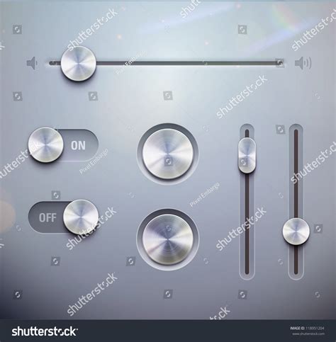 Vector Illustration Set Detailed Ui Elements Stock Vector Royalty Free