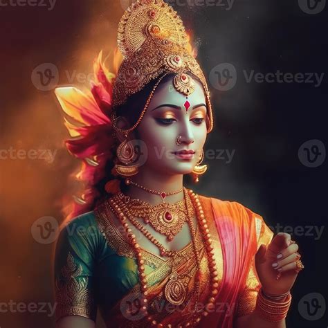 Maha Lakshmi Images Download Mah Laxmi Goddess On Lotus Images 23141075