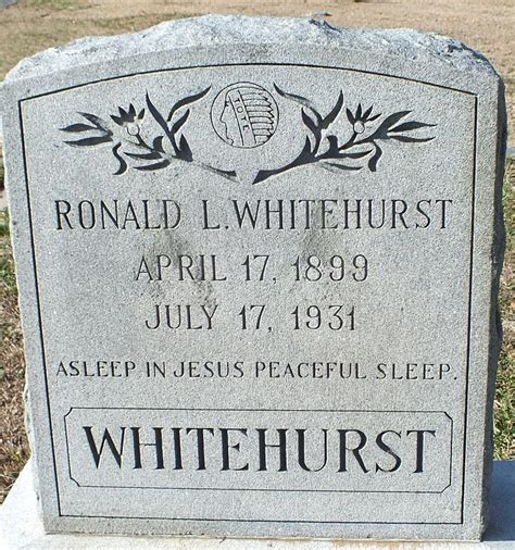 Ronald Lacy Whitehurst 1899 1931 Homenaje De Find A Grave