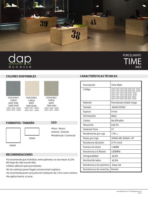 Fichatecnica Time Mate Pdf Materiales Sector Secundario De La