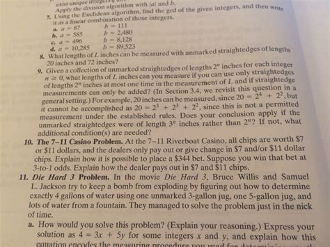 Solved Using The Euclidean Algorithm Find The Gcd Of The Chegg