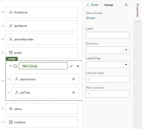 Add And Group Fields In Dynamic Form Layouts