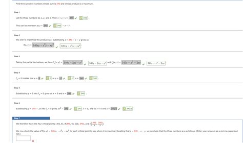 Solved Find Three Positive Numbers Whose Sum Is 340 And Chegg