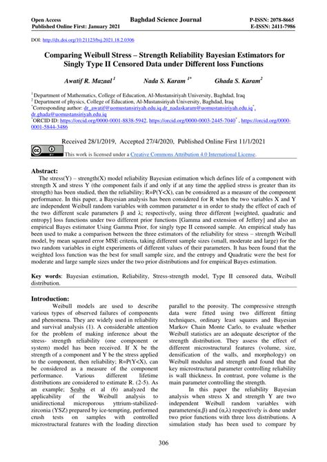 Pdf Comparing Weibull Stress Strength Reliability Bayesian Estimators For Singly Type Ii