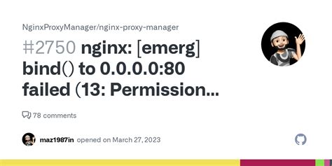 Nginx Emerg Bind To 000080 Failed 13 Permission Denied