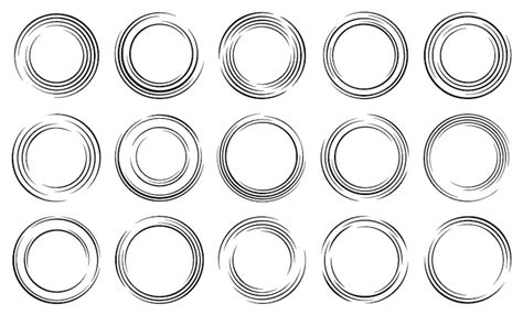 Premium Vector Abstract Circle Shapes For Design Set Of Vector Round Border Frames