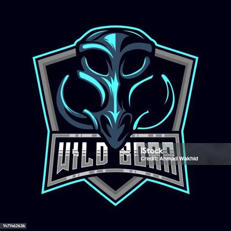 멧돼지 두개골 E스포츠 마스코트 로고 디자인 서식 파일 벡터 일러스트 레이 션 개념에 대한 스톡 벡터 아트 및 기타 이미지 개념 개념과 주제 군사 Istock