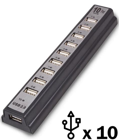Розгалужувач Usb Hub 10 Ports з блоком живлення 220 V розгалужувач на 10 портів Usb хаб Id