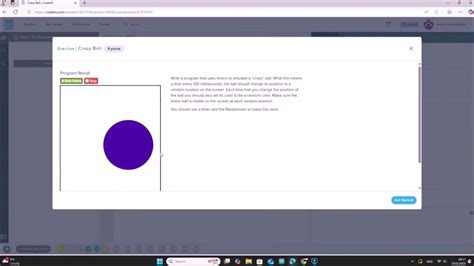 Javascript 415 სავარჯიშო Crazy Ball Coding