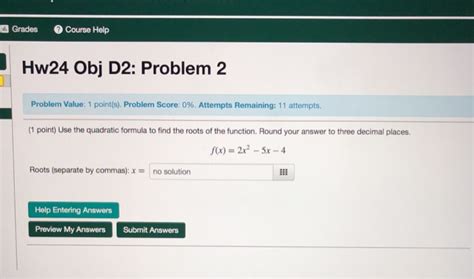 Solved Gradescourse Help Hw24 Obj D2 Problem 2 Problem