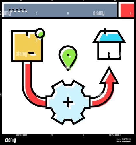 Ecommerce Logistics Logistic Manager Color Icon Vector Illustration Stock Vector Image And Art Alamy