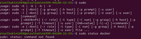 Terminal Problem With Dockersudo Status Command Not Found Stack