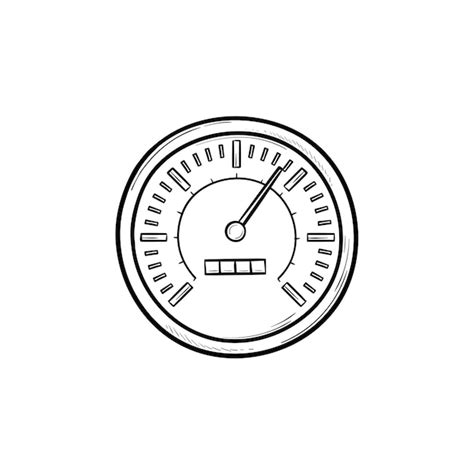 Premium Vector Speedometer Hand Drawn Outline Doodle Icon Speed Limit Gauge Speed Control