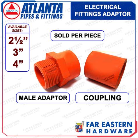 Atlanta Pvc Electrical Conduit Pipe Fittings Adaptor Male Adapter Coupling 2 1 2 3 4