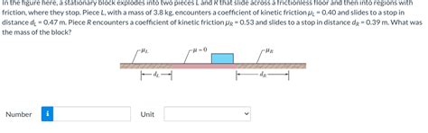 Solved In The Figure Here A Stationary Block Explodes