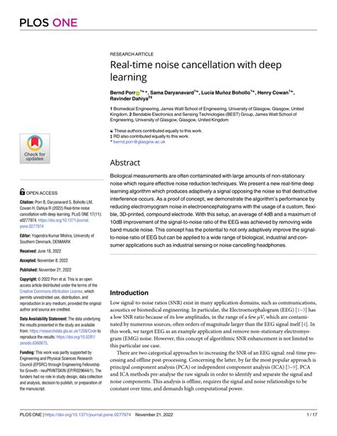 pdf real time noise cancellation with deep learning