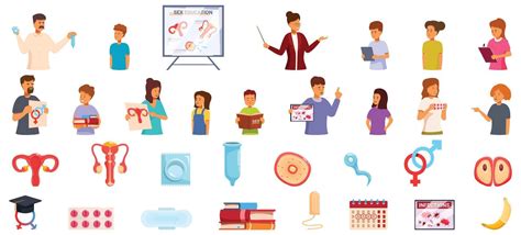 Sexual Educaci N Conos Conjunto Dibujos Animados Salud Reproductivo Vector En Vecteezy