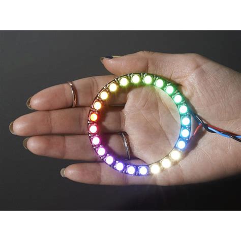 Adafruit 2862 Neopixel Adressable Led Ring 24 X 5050 Rgbw Natural White 4500k Rapid Electronics