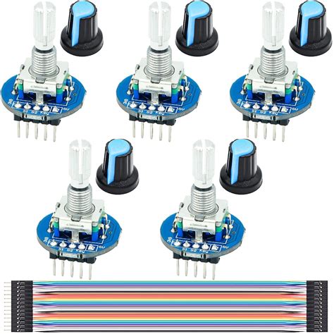 Youmile 5 Pcs Rotary Encoder Module 360 Degree Encoding Module